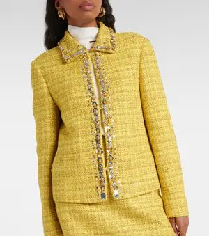 Valentino Garavani Embellished Tweed Jacket