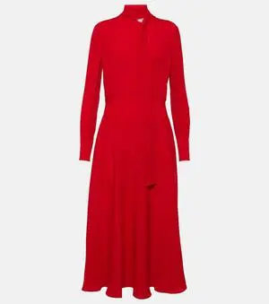 Valentino Garavani Tie-neck Midi Dress