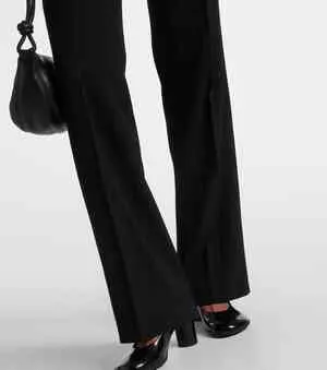 Dries Van Noten High-rise Wool-blend Straight Pants