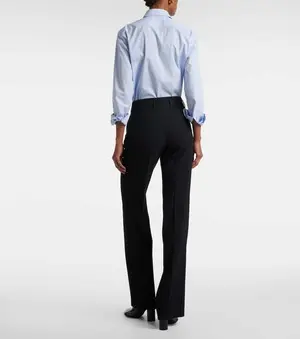 Dries Van Noten High-rise Wool-blend Straight Pants