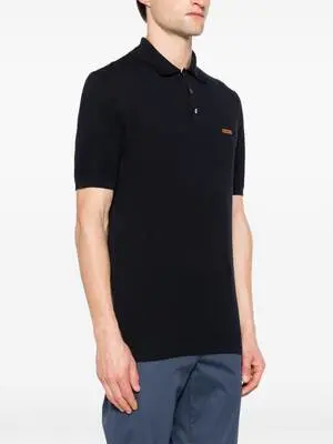 Zegna Cotton Piqué Polo Shirt - Blue