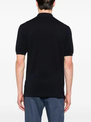 Zegna Cotton Piqué Polo Shirt - Blue