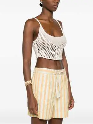 FORTE_FORTE Cropped Crochet Top