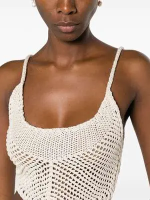 FORTE_FORTE Cropped Crochet Top