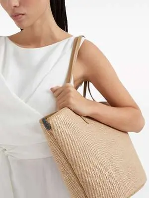 Brunello Cucinelli Woven Tote Bag