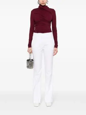 GENNY Twill Flared Trousers - White