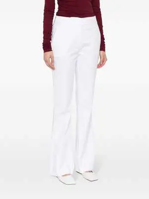 GENNY Twill Flared Trousers - White