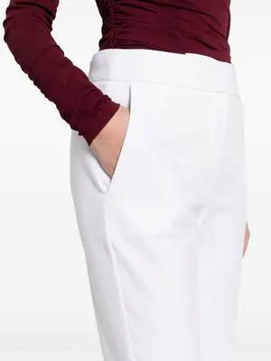 GENNY Twill Flared Trousers - White