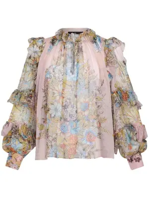 Etro Floral-print Silk Blouse