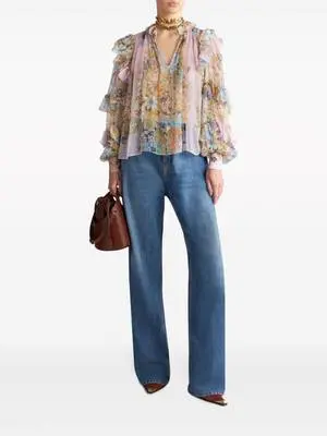 Etro Floral-print Silk Blouse