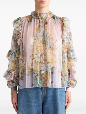 Etro Floral-print Silk Blouse