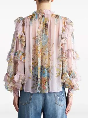 Etro Floral-print Silk Blouse