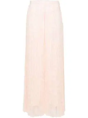 TWINSET Pleated Lace Palazzo Pants