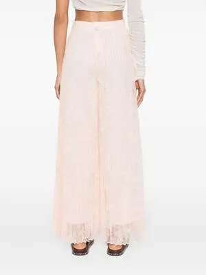 TWINSET Pleated Lace Palazzo Pants