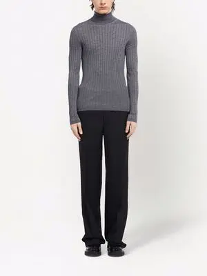 Prada Ribbed Roll Neck Jumper