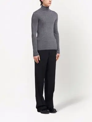 Prada Ribbed Roll Neck Jumper