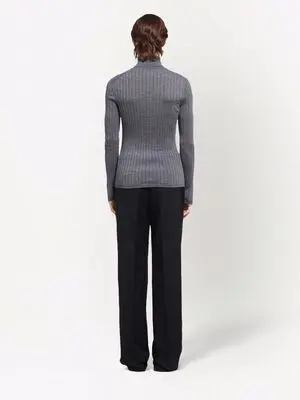 Prada Ribbed Roll Neck Jumper