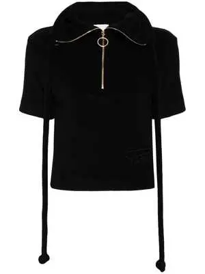 PATOU Half-zip Terrycloth Polo Shirt