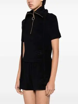 PATOU Half-zip Terrycloth Polo Shirt