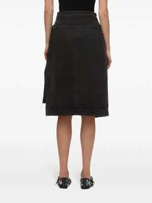 3.1 Phillip Lim Denim Wrap Skirt - Black