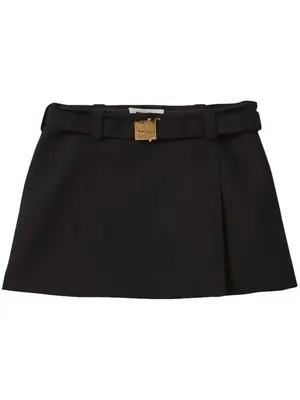 Miu Miu Logo-plaque Miniskirt