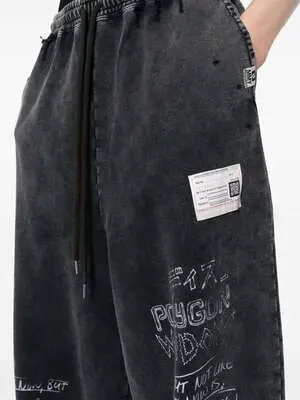Mihara Yasuhiro Bleached-effect Track Pants