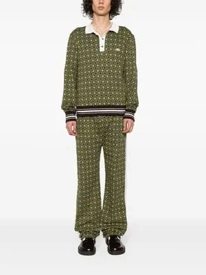 WALES BONNER Power Straight-leg Track Pants - Green