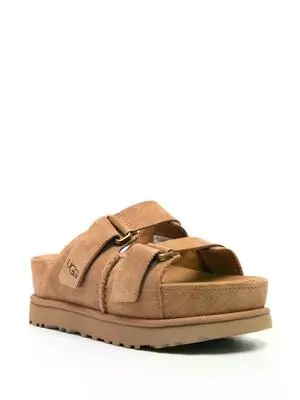UGG Goldenstar Hi Suede Slides - Brown