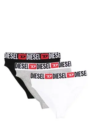 DIESEL Logo-waistband Briefs - Black