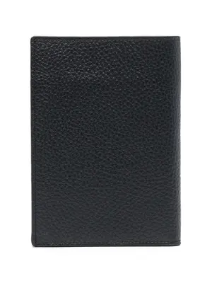 DOUCAL'S Logo-debossed Leather Passport Holder - Blue