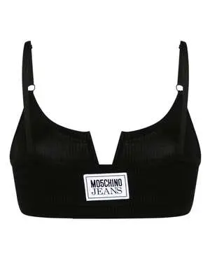 Moschino V-ring Fine-ribbed Bra