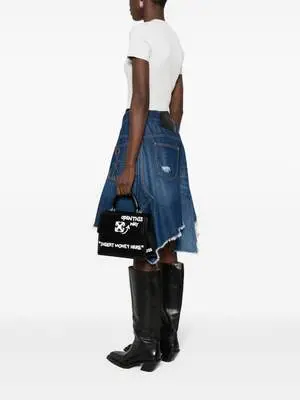Off-White Jitney 1.4 Leather Tote Bag - Black