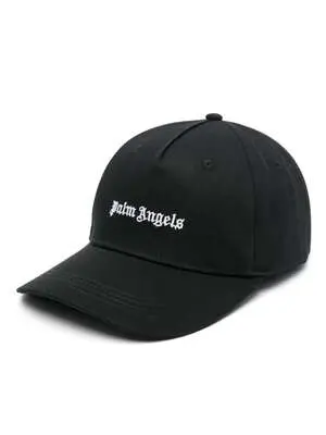 Palm Angels Logo-embroidered Cap - Black