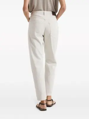 Brunello Cucinelli Mid-rise Tapered-leg Jeans - Neutrals