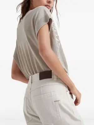 Brunello Cucinelli Mid-rise Tapered-leg Jeans - Neutrals
