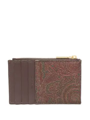 Etro Paisley-print Cardholder - Brown