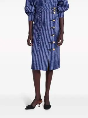 Altuzarra Striped Midi Skirt