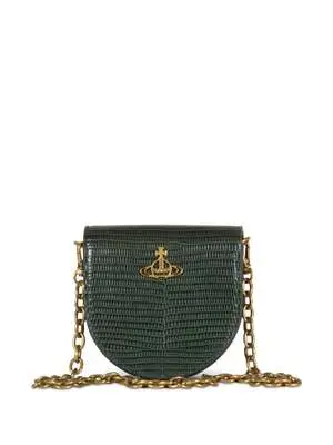 VIVIENNE WESTWOOD Lizard Saddle Crossbody Bag - Green