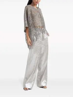 Brunello Cucinelli Sequin-embellished Open-knit Sweater
