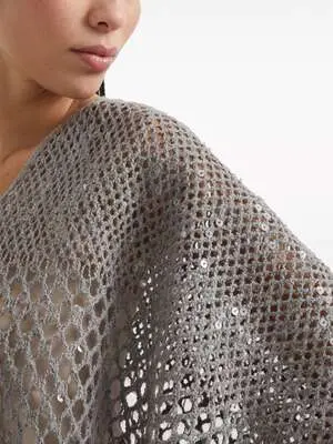 Brunello Cucinelli Sequin-embellished Open-knit Sweater