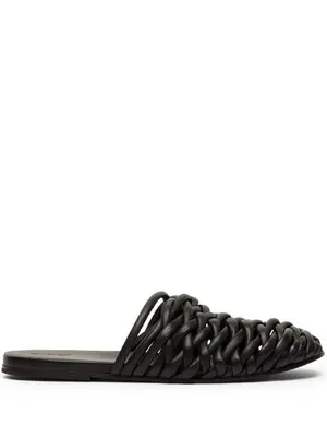 Marsèll Steccoblocco Braided Leather Mules