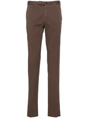 Incotex Mid-rise Twill Chino Trousers - Brown