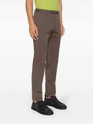 Incotex Mid-rise Twill Chino Trousers - Brown