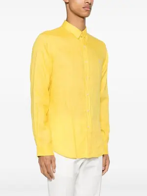 Polo Ralph Lauren Polo Pony-embroidered Linen Shirt - Yellow