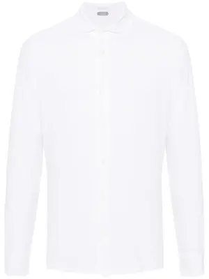 ZANONE Classic-collar Cotton Shirt - White