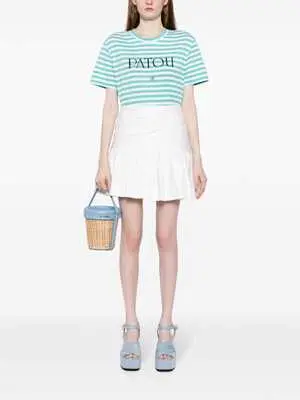 PATOU Striped Logo-print T-shirt - Blue