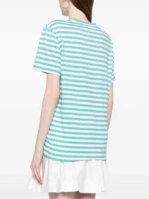 PATOU Striped Logo-print T-shirt - Blue