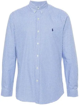 Polo Ralph Lauren Gingham-check Long-sleeve Shirt - Blue
