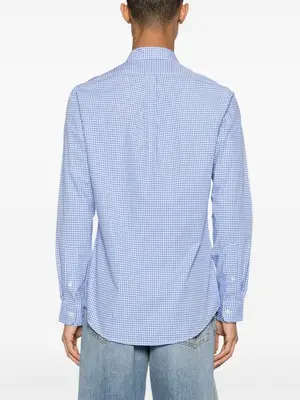 Polo Ralph Lauren Gingham-check Long-sleeve Shirt - Blue