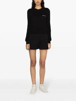 Palm Angels Logo-embroidered Cropped Jumper